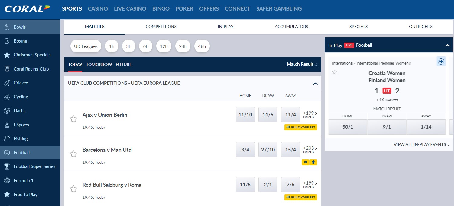 Coral Sports Betting UK ️ Sign Up Offer & Free Bets ᐉ Bonus